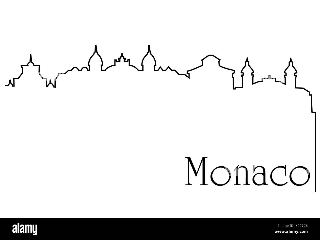 Monaco architecture drawing Stock Vector Images - Alamy