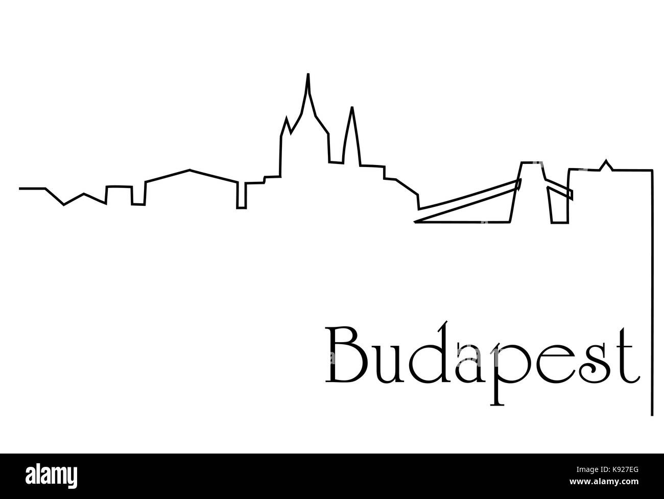 Budapest skyline modern building Stock Vector Images - Alamy