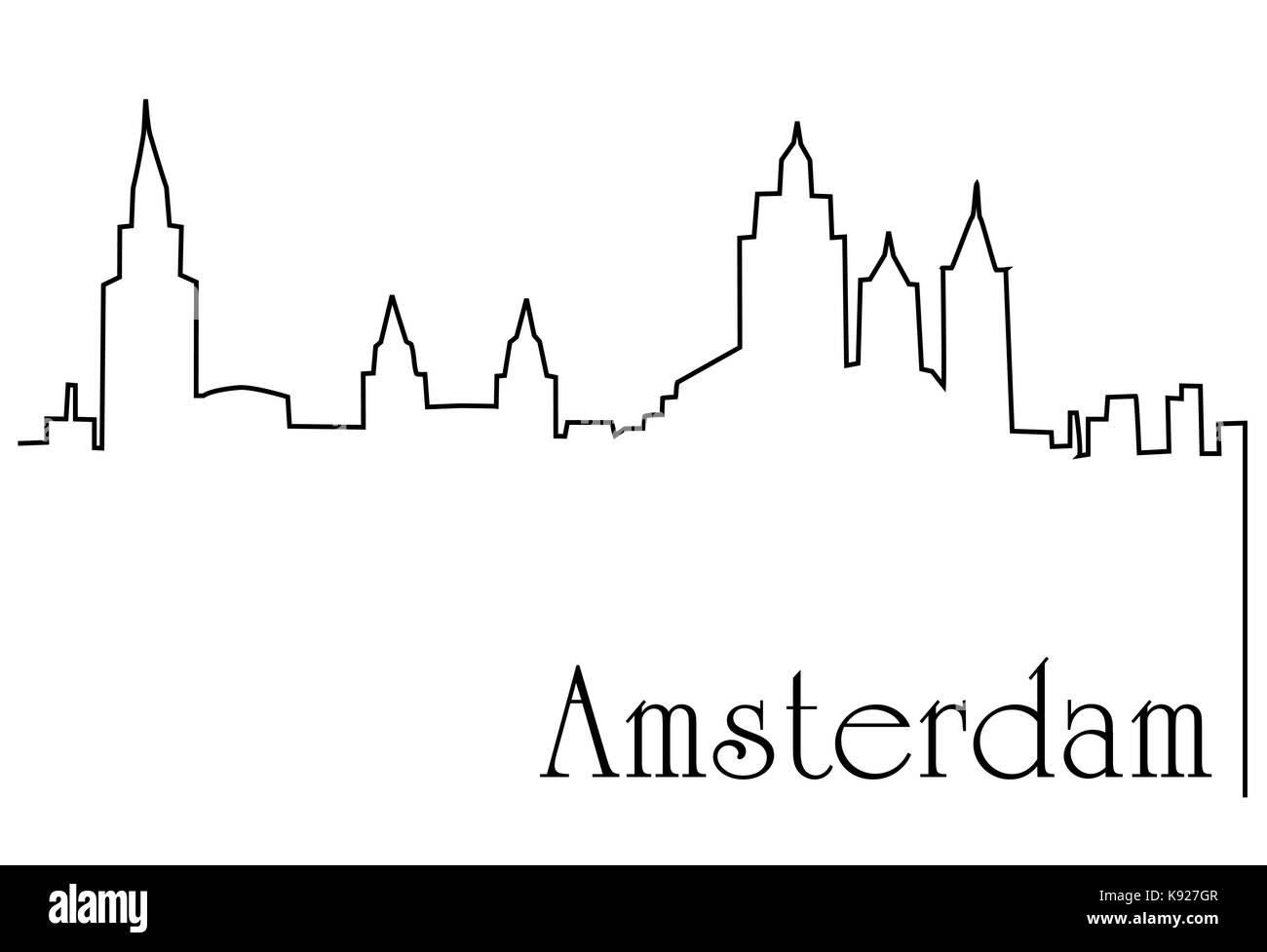 Skyline amsterdam Black and White Stock Photos & Images - Alamy