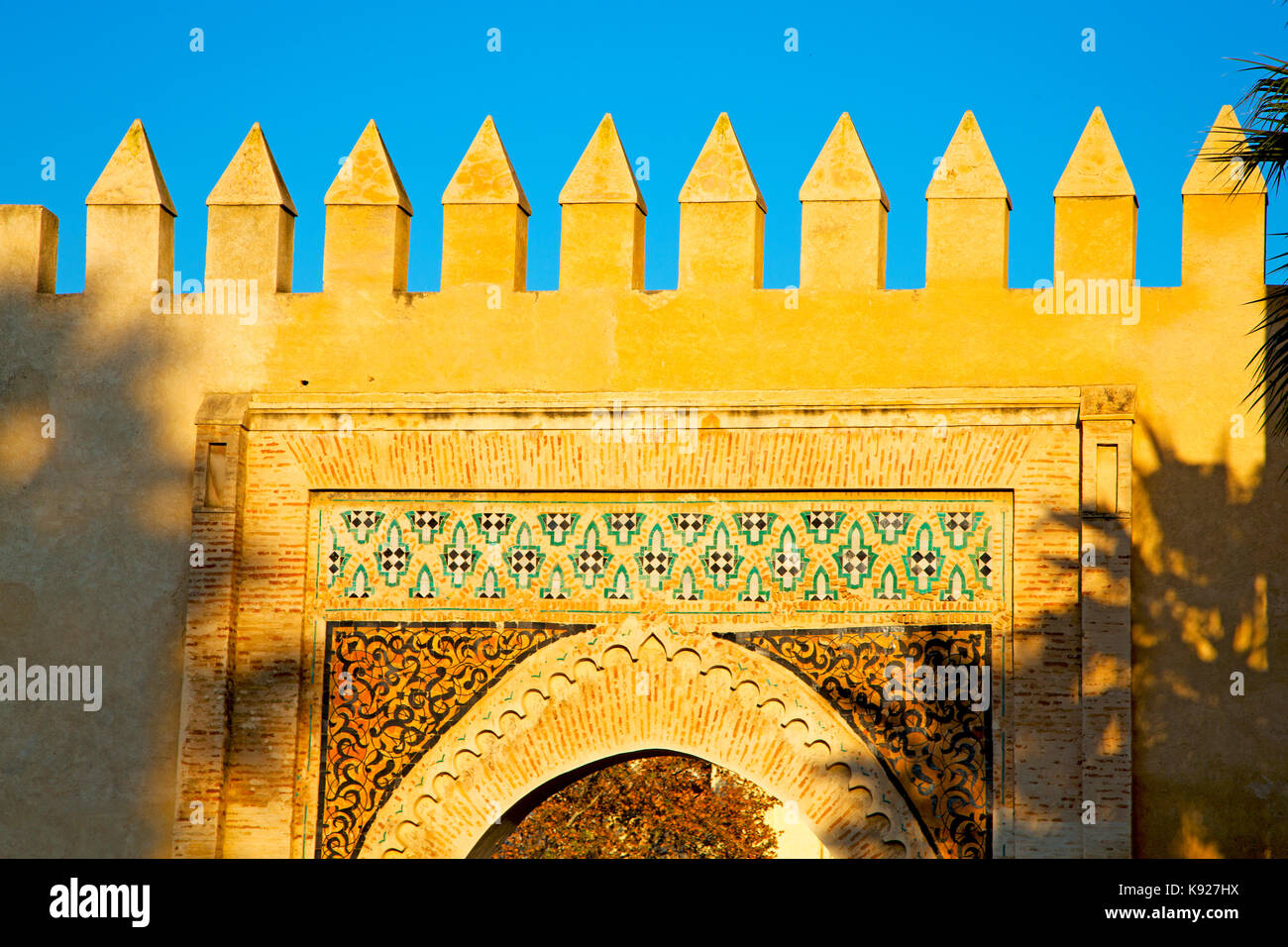 morocco arch in africa old construction the blue sky Stock Photo - Alamy