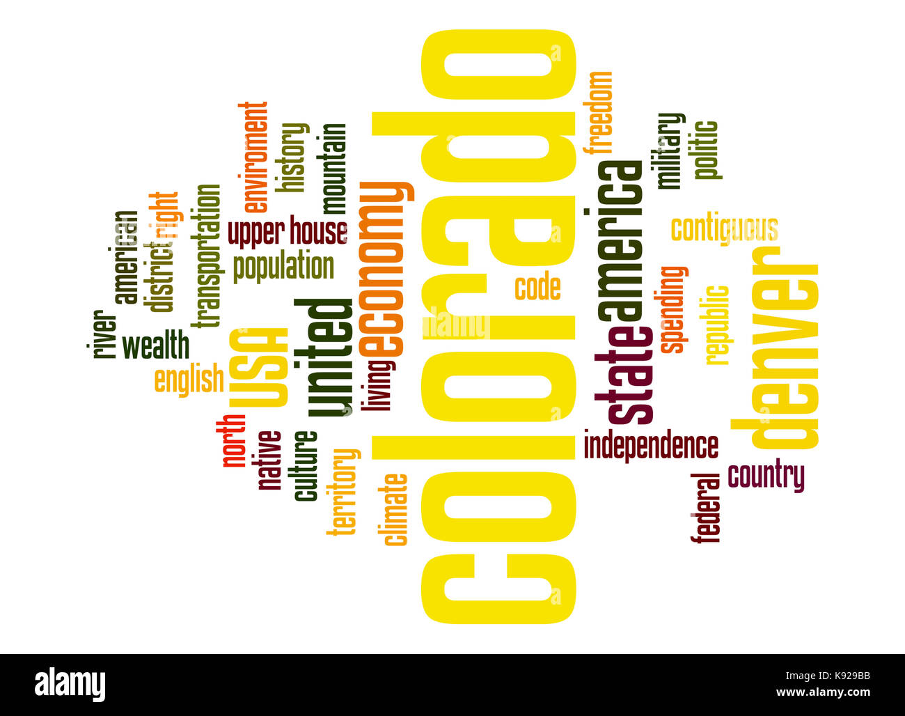 Colorado word cloud Stock Photo - Alamy