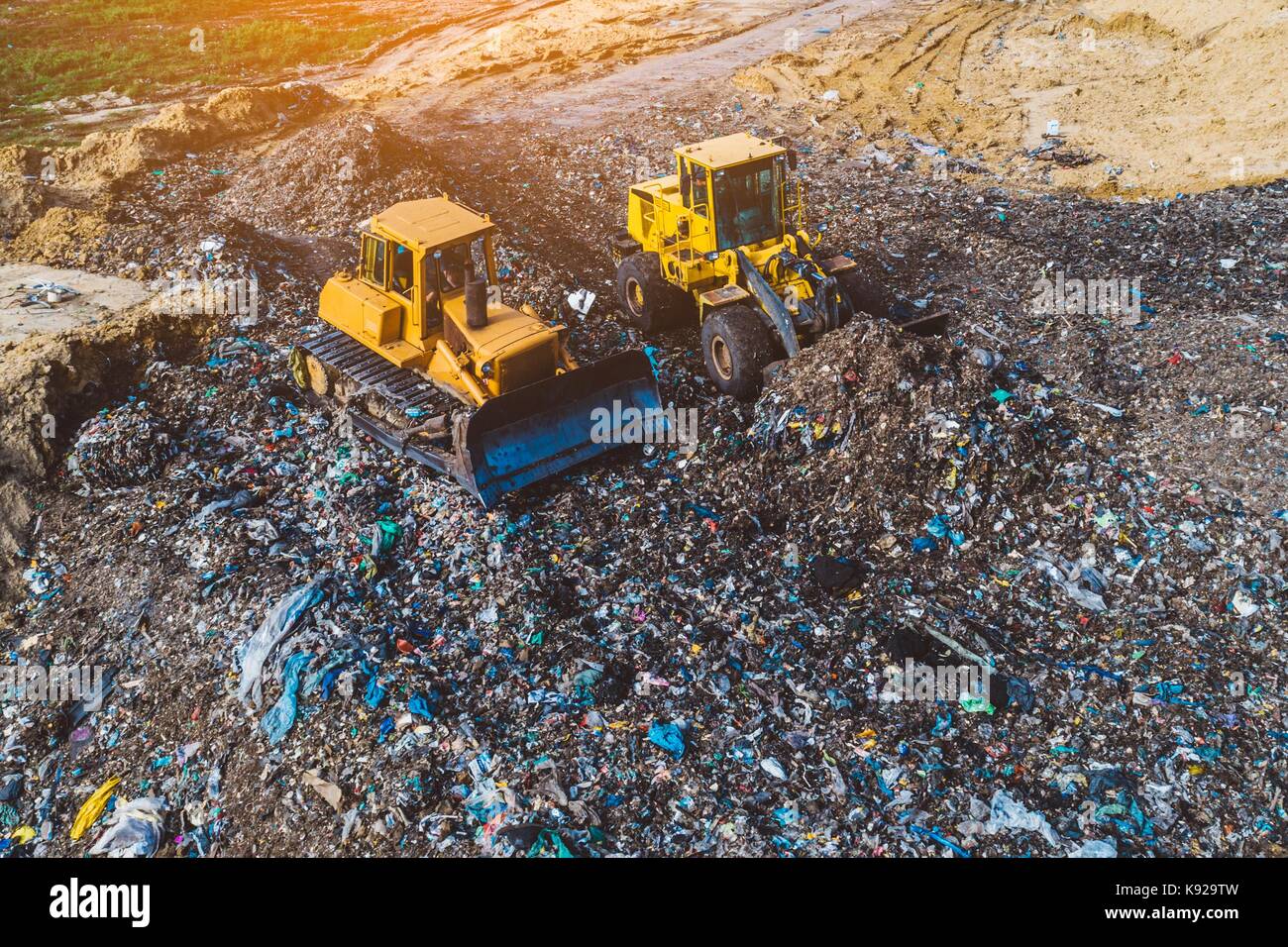 Landfill trash aerial loader hi-res stock photography and images - Alamy
