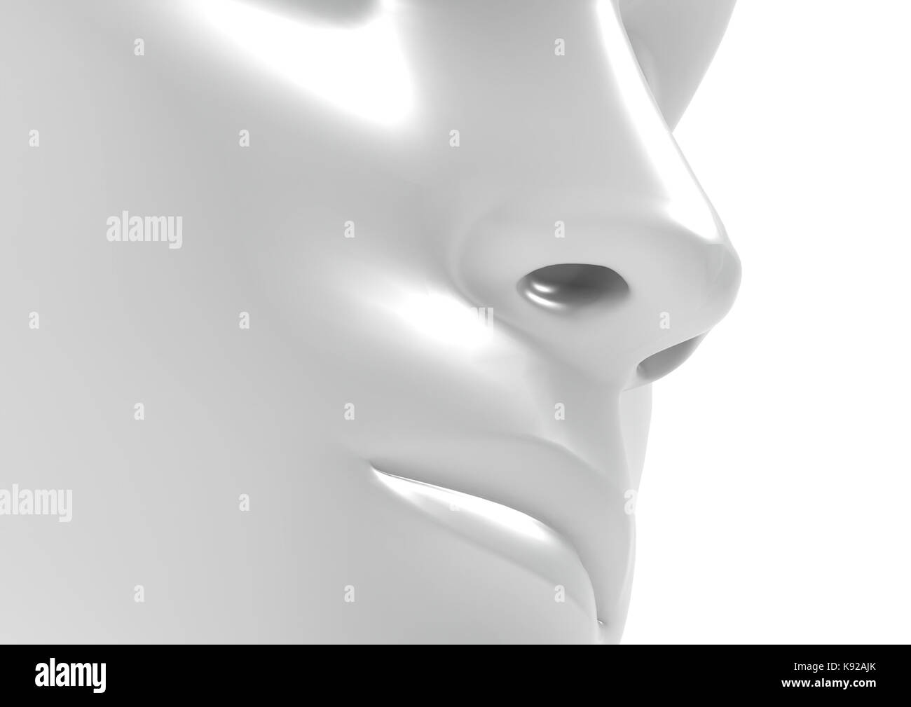 Closeup woman lips nose Black and White Stock Photos & Images - Alamy