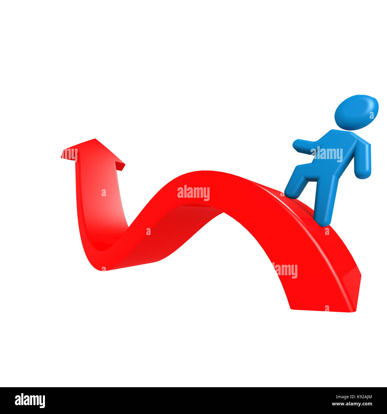 On the rising curve Stock Photo - Alamy