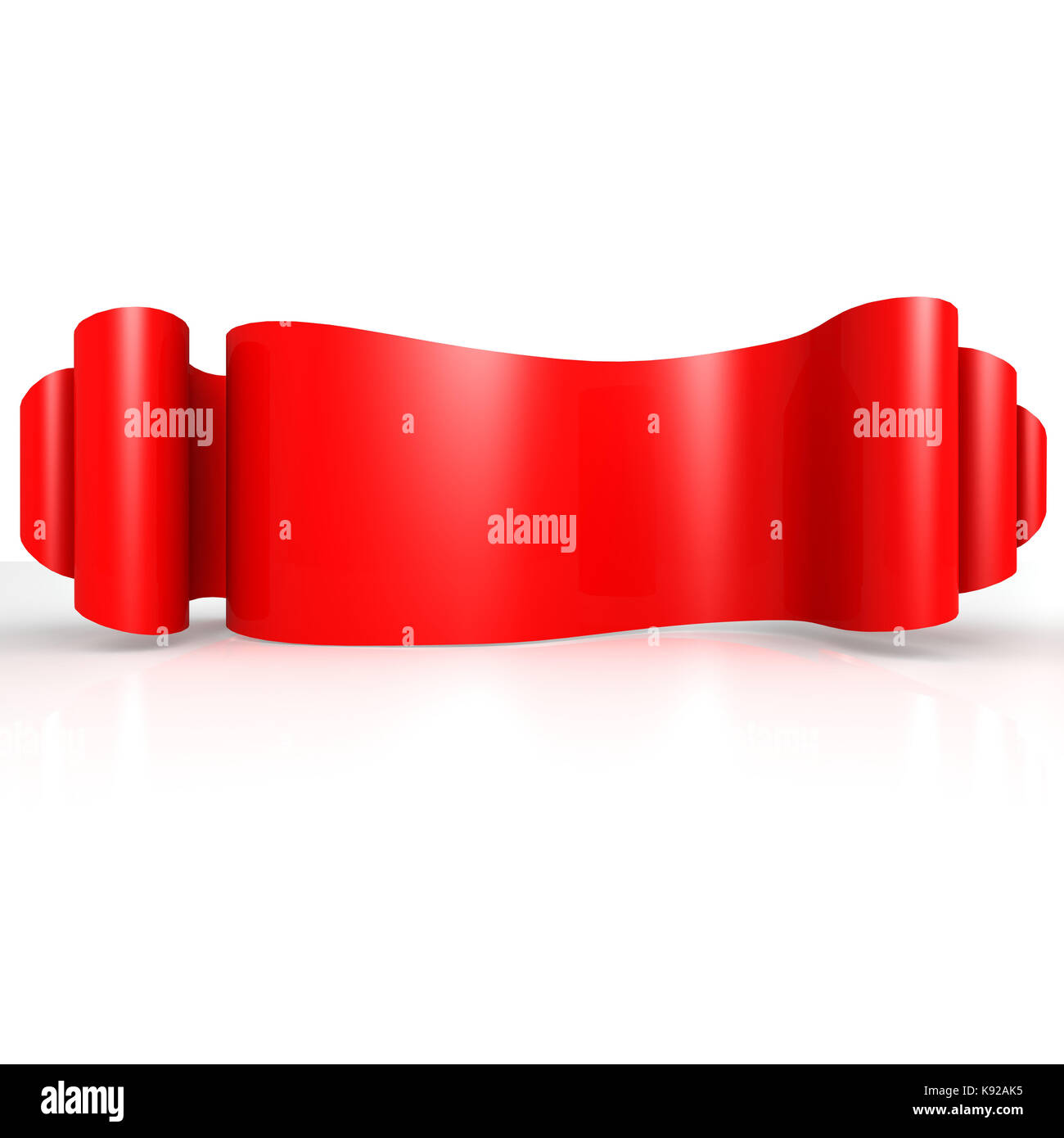 Red wave ribbon Stock Photo - Alamy