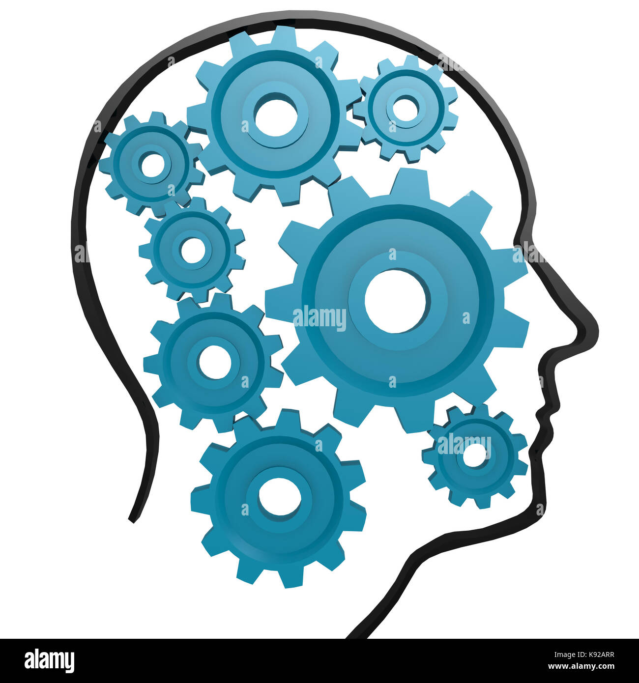 Human head gear blue Stock Photo - Alamy