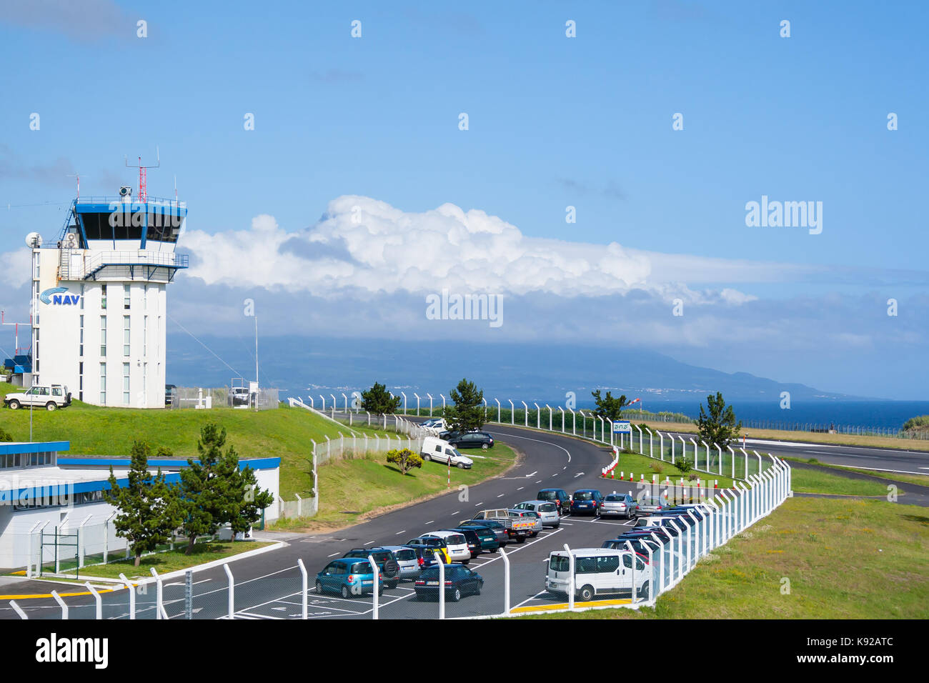 A view of Horta Island in Portugal's Azores Islands. Pico, Portugal's ...