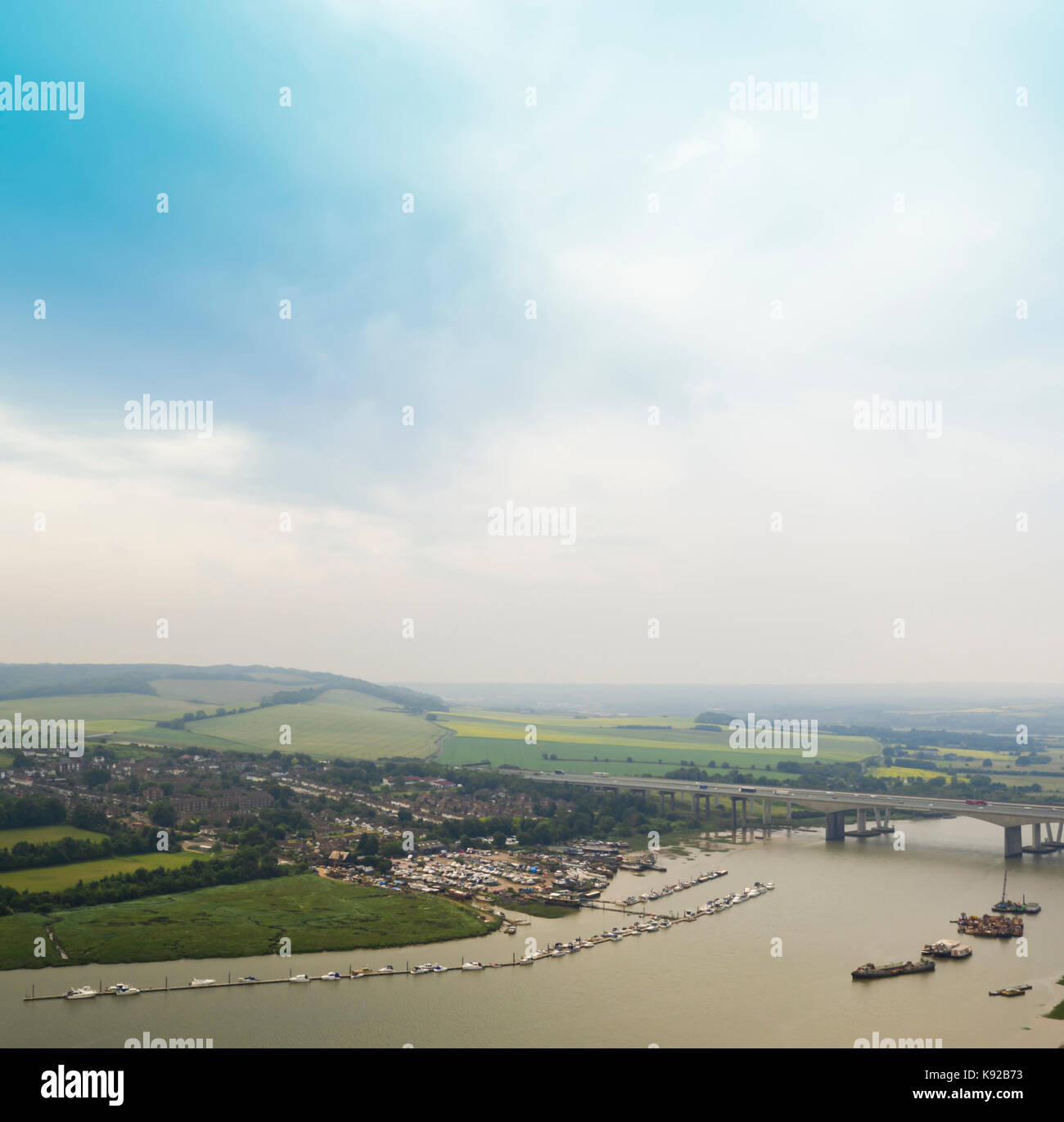 Aerial drone uav view marina hi-res stock photography and images - Alamy