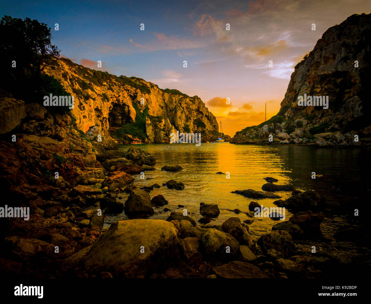 Menorca cales caves hi-res stock photography and images - Alamy