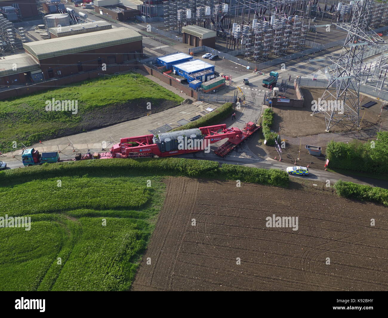 Transformer Movement Dover to Sellindge- National Grid Stock Photo - Alamy