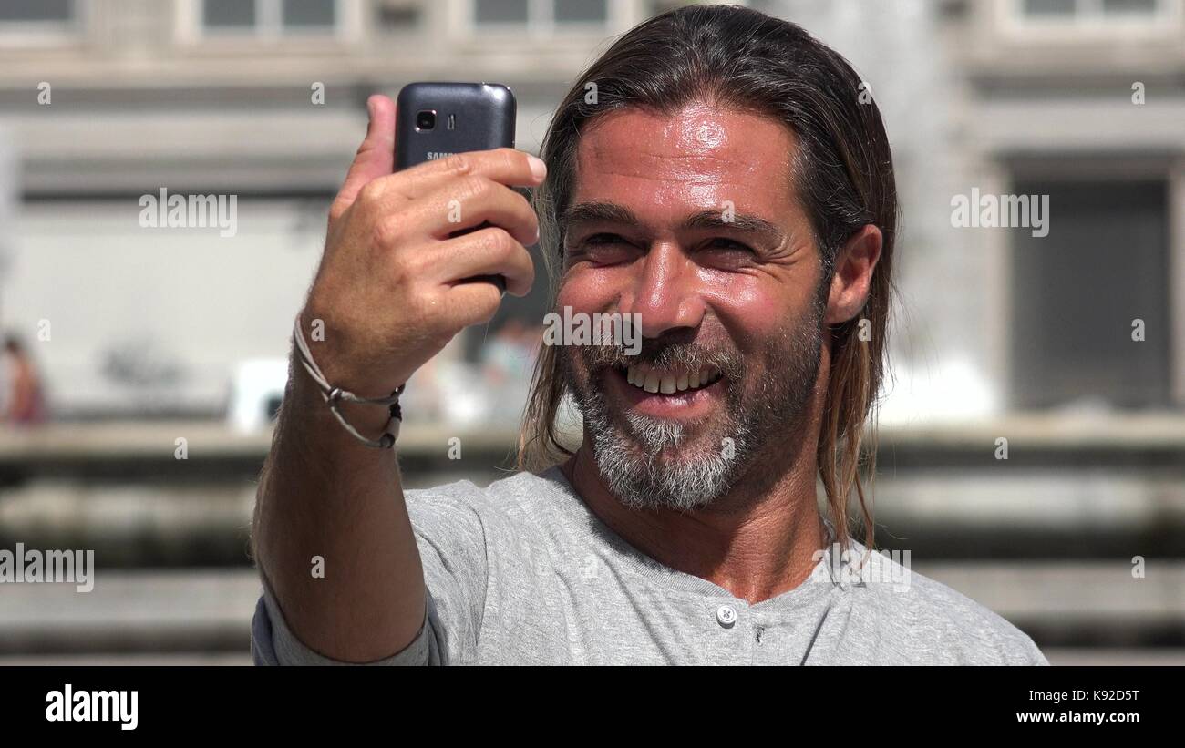 Selfie Of Handsome Spanish Male Stock Photo - Alamy