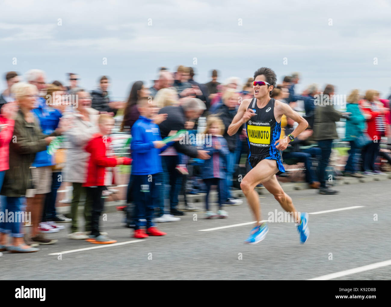 HIROYUKI YAMAMOTO in the Great North Run from Newcastle to South ...