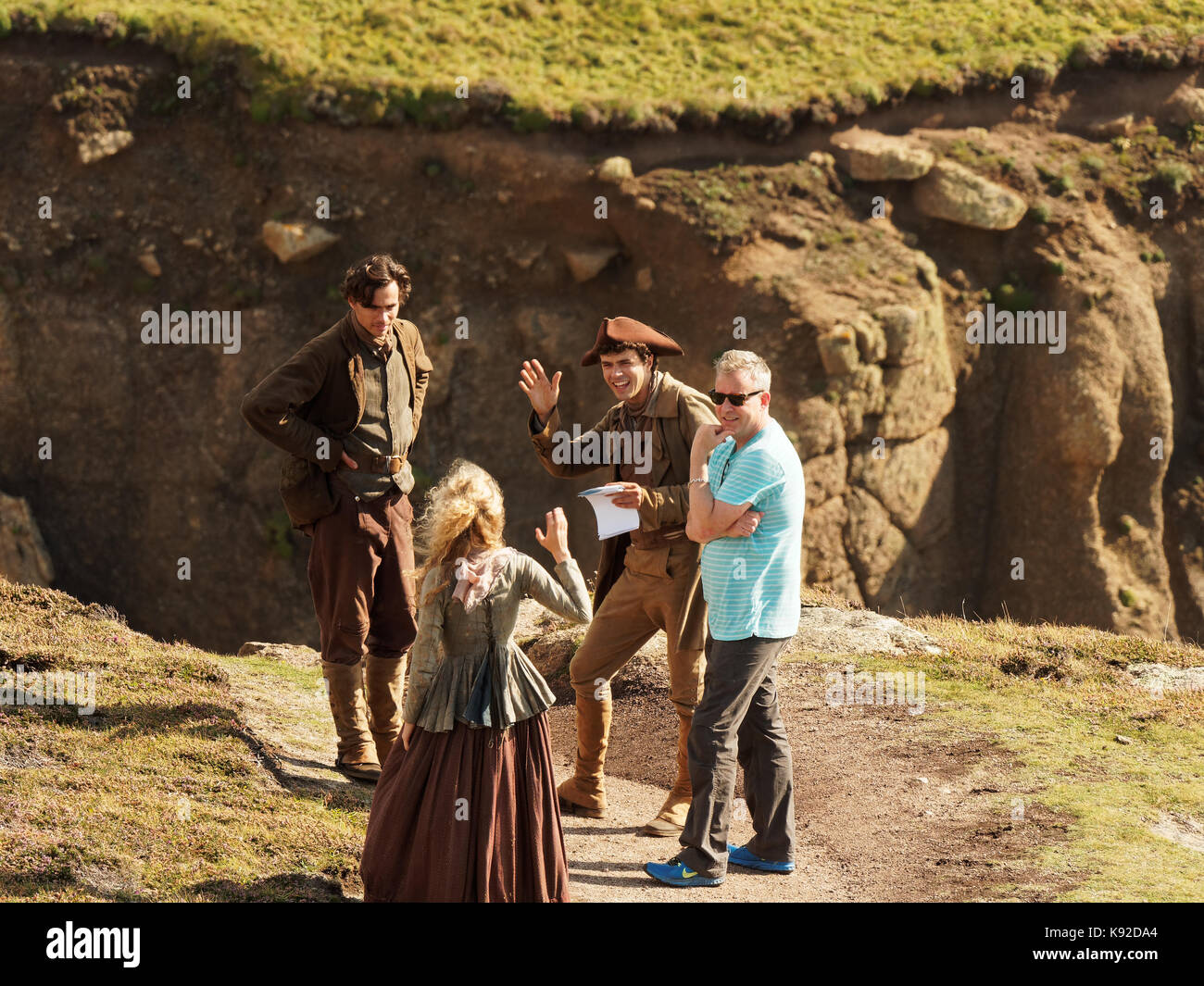 Poldark location filming for series 4 2018 Porthgwarra cove, 18th ...