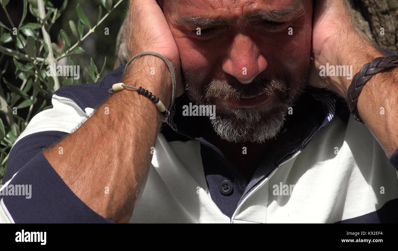 Worrisome Handsome Male Stock Photo - Alamy