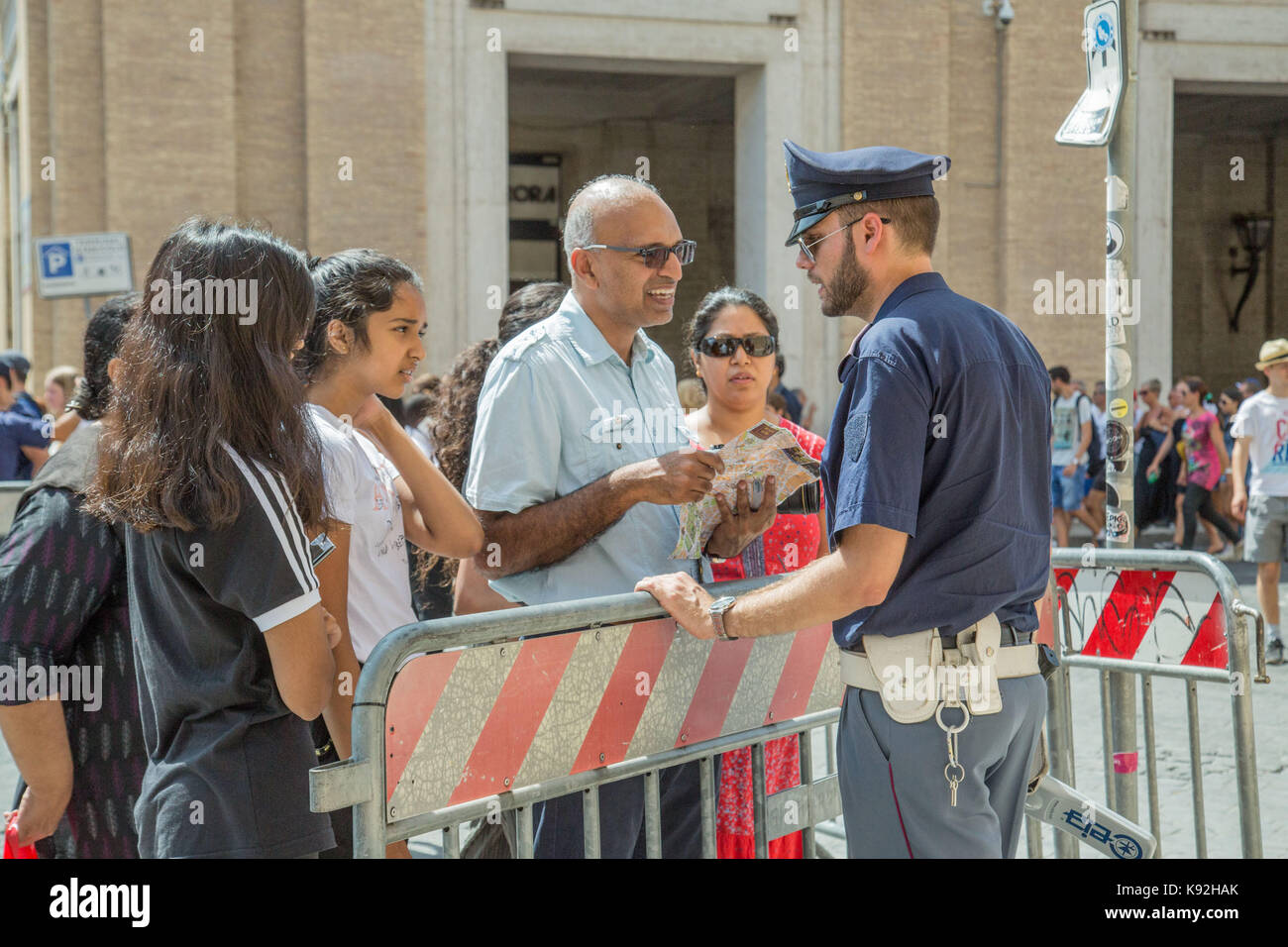 Increased security checks around St. Peter's Basilica in Rome, Italy ...