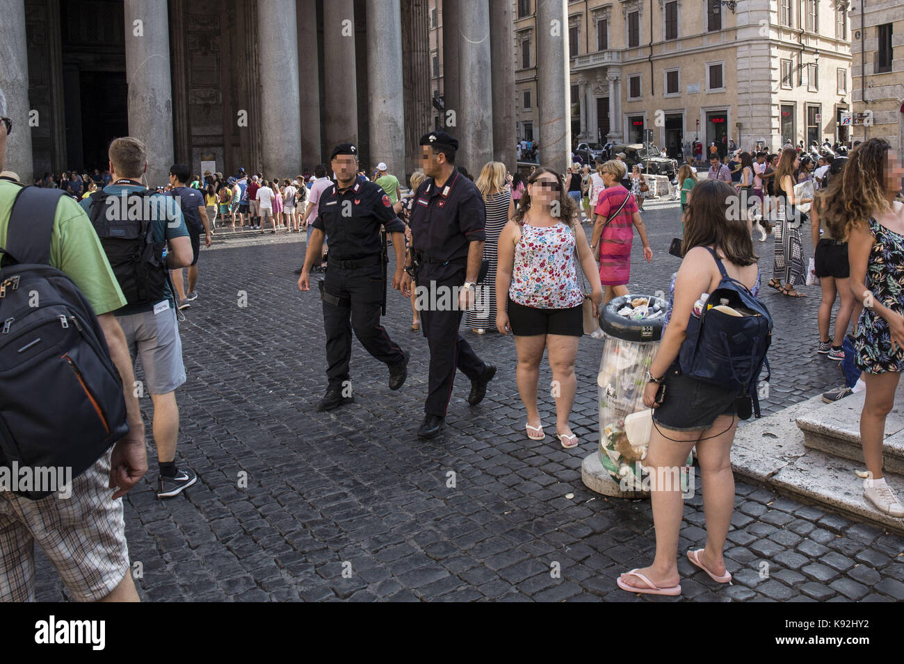 Increased security on the streets of Rome, Italy, following the terror ...