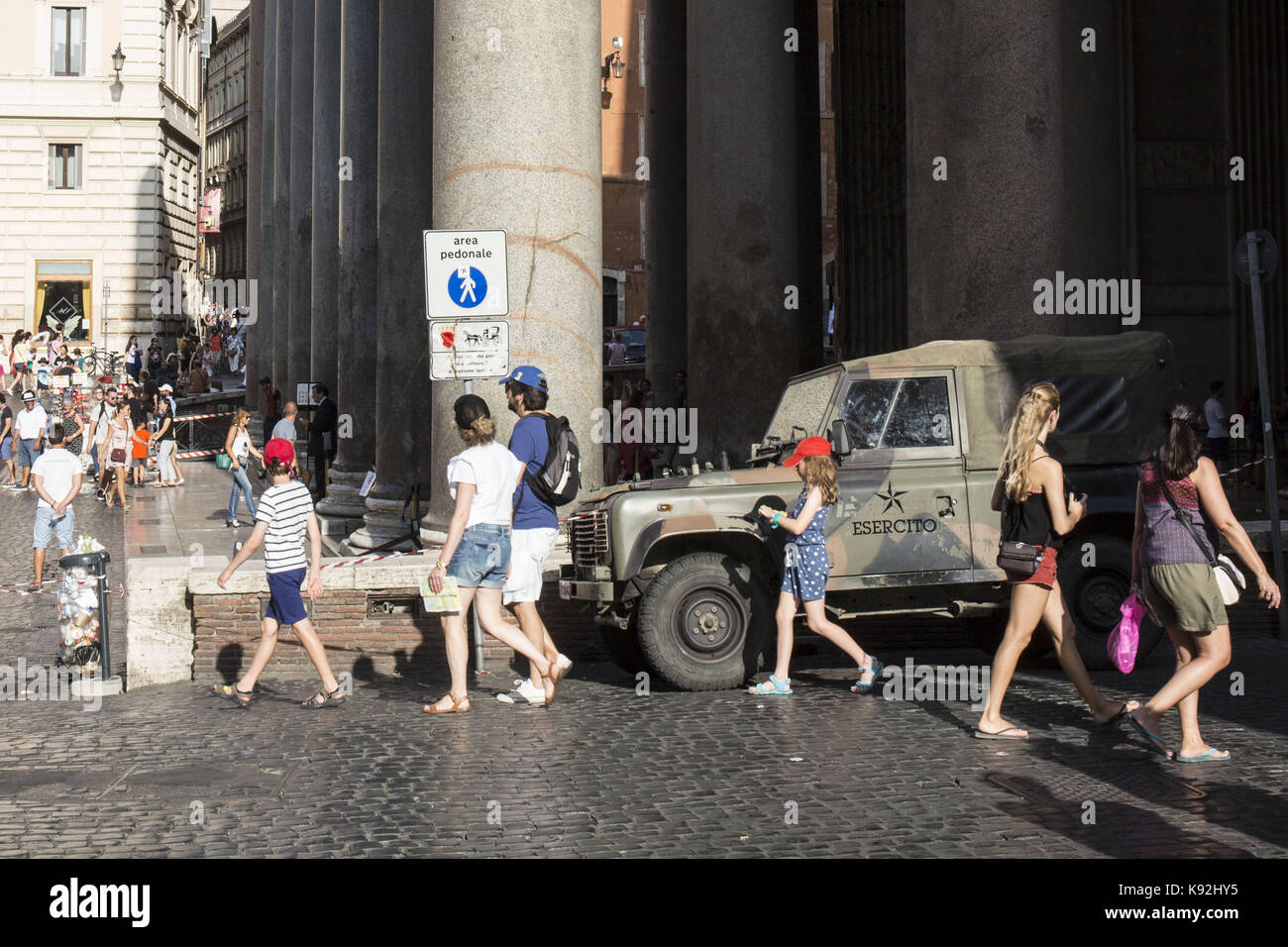 Increased security on the streets of Rome, Italy, following the terror ...