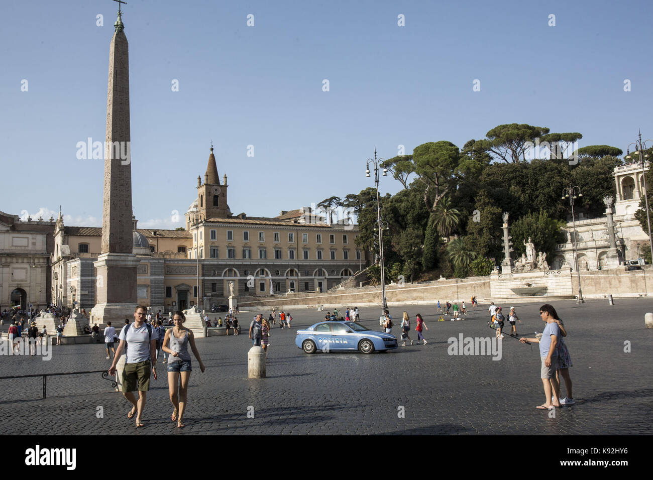 Increased security on the streets of Rome, Italy, following the terror ...