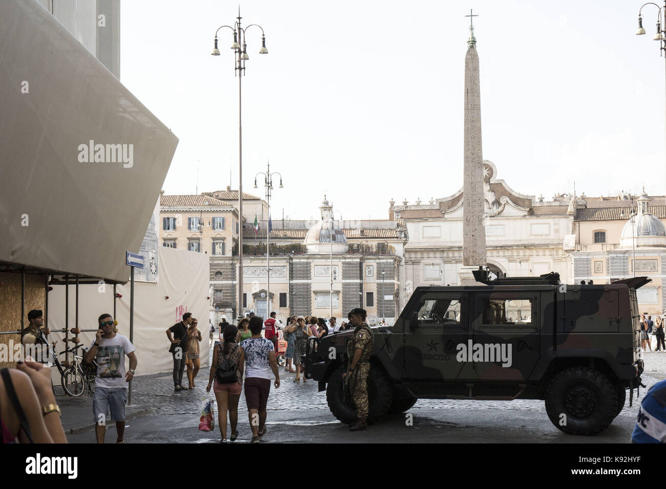 Increased security on the streets of Rome, Italy, following the terror ...