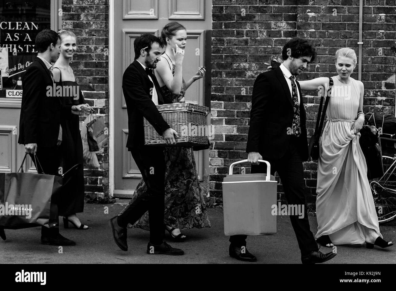 Young Opera Fans With Their Picnic Baskets Arrive At Lewes Railway ...