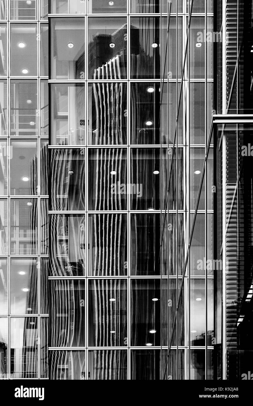The Iconic Tower 42 Reflected On The Front Of A City Of London Building ...