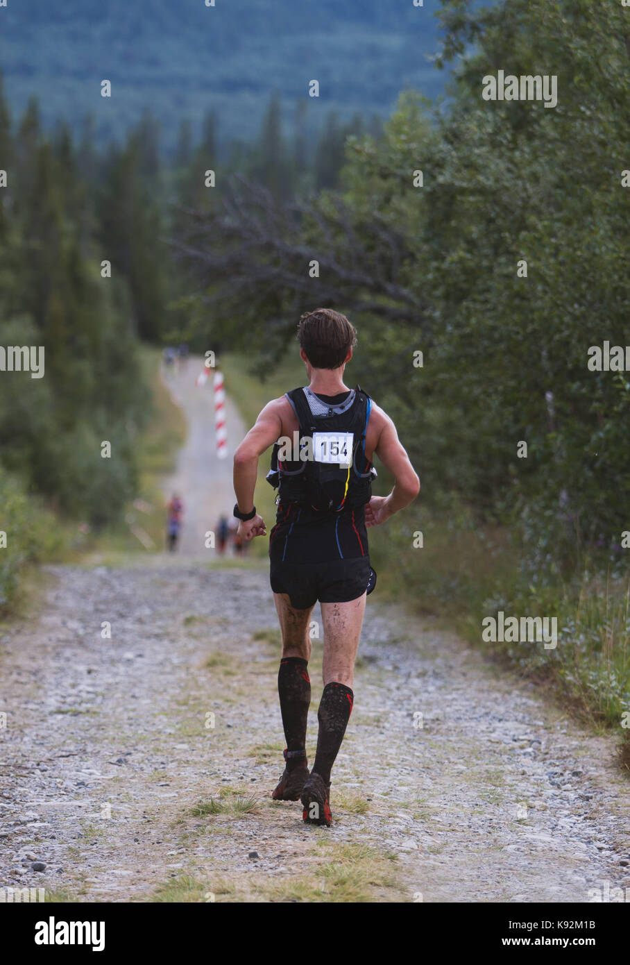 Trail running in Sweden Stock Photo - Alamy
