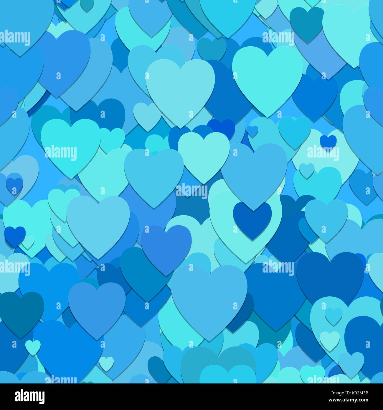 Seamless random heart pattern background - vector design from hearts in ...