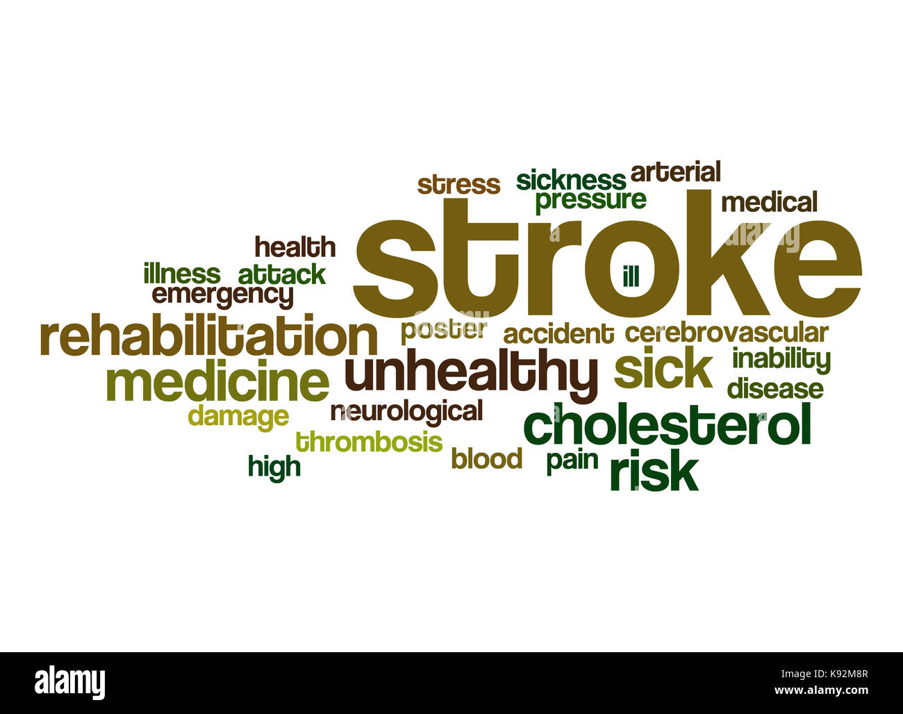 Stroke word cloud Stock Photo - Alamy
