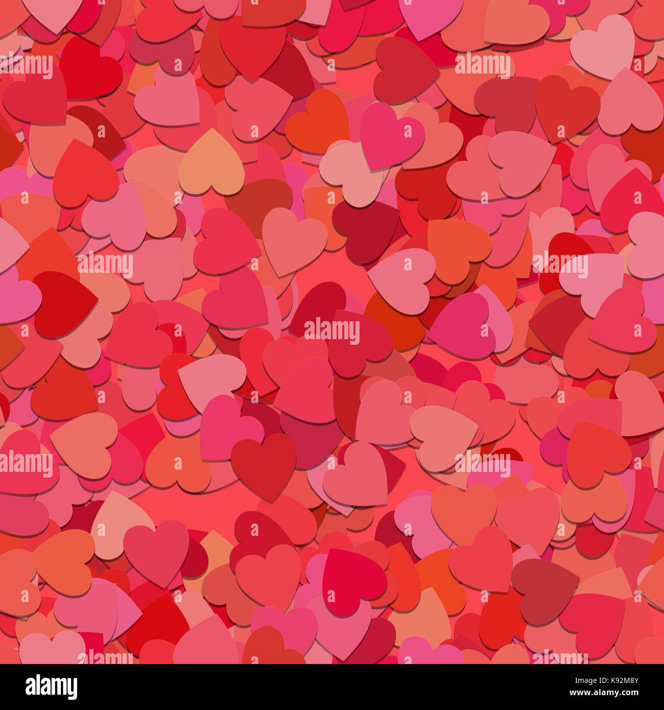 Seamless random heart pattern background - vector graphic from rotated ...