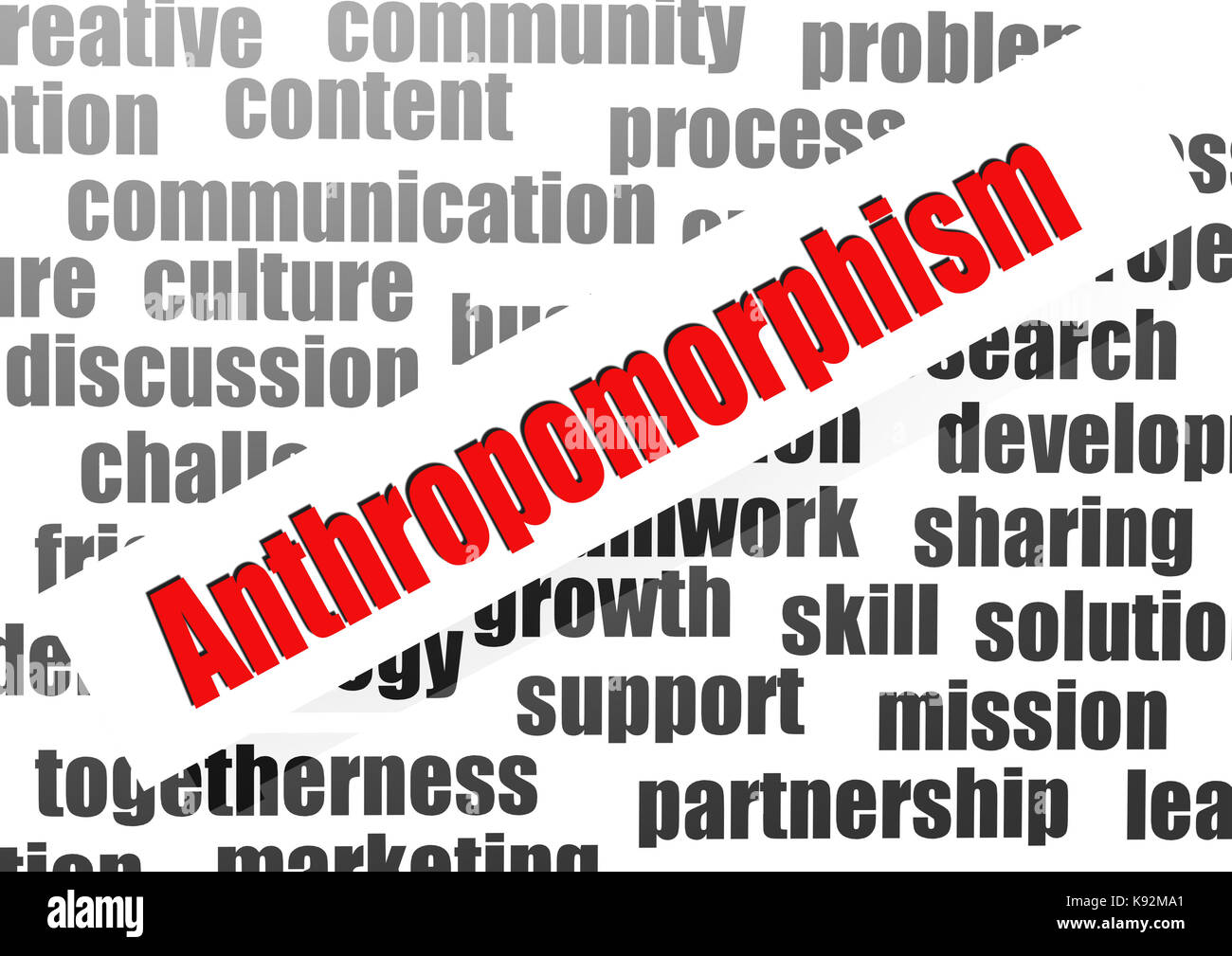 Anthropomorphism word cloud Stock Photo - Alamy