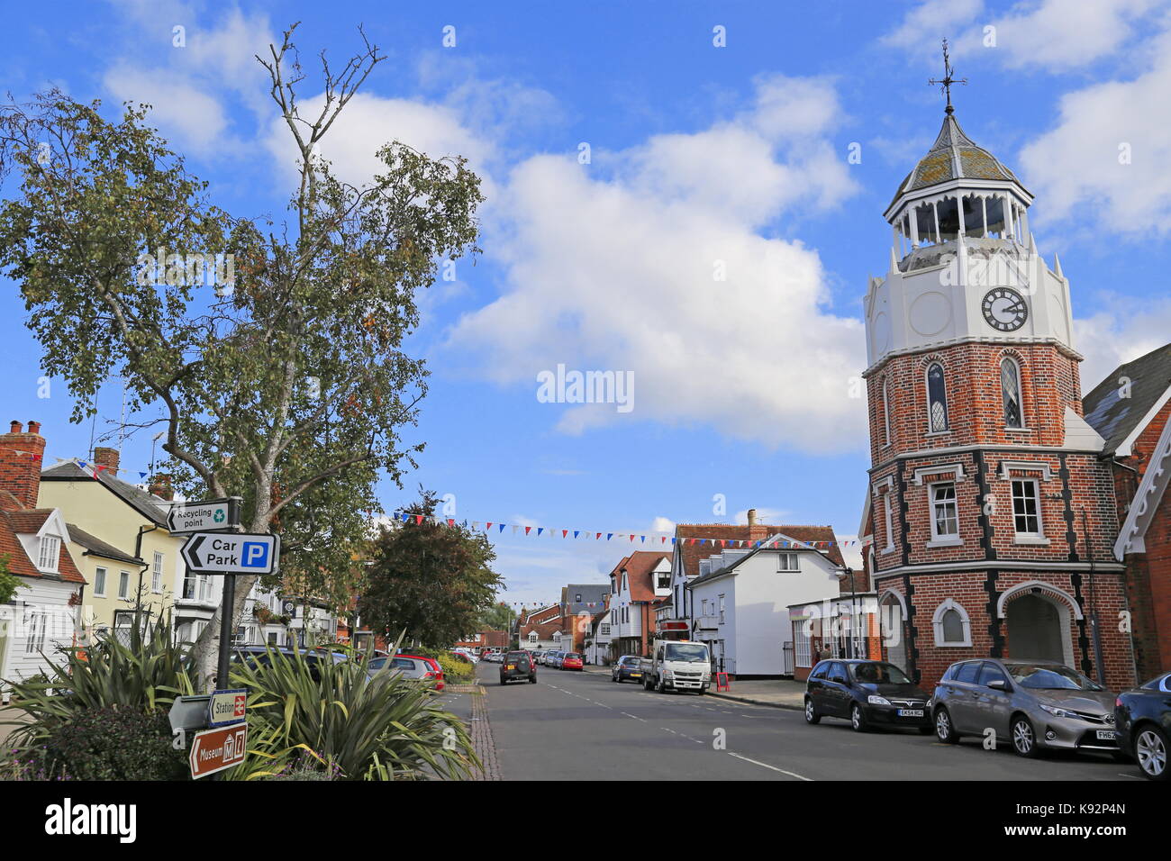 Clock Tower built 1877 in memory of Laban Sweeting, High Street ...