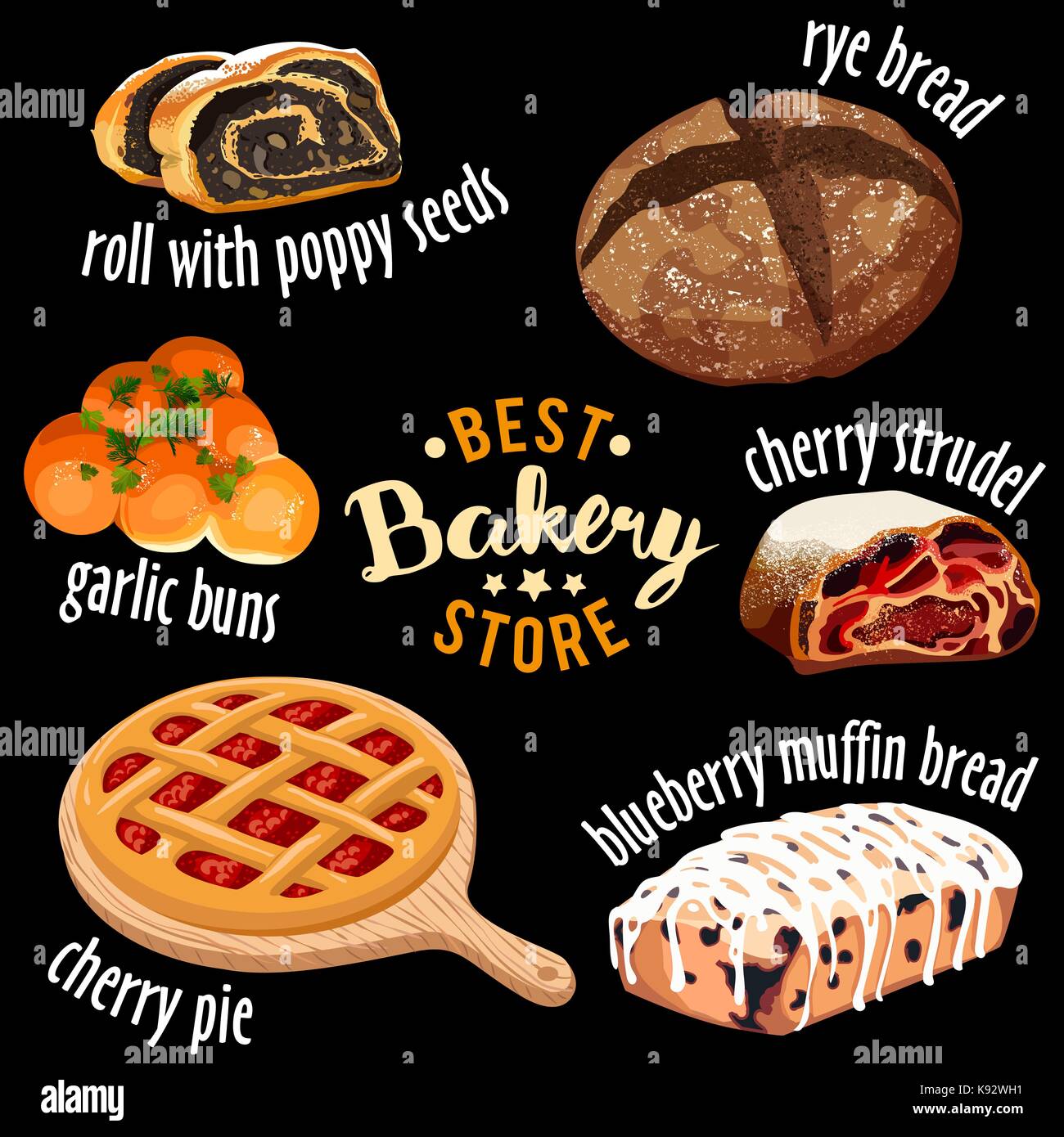 Pie strudel Stock Vector Images - Alamy