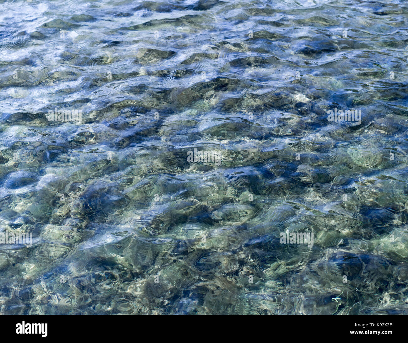 texture of water in tiled pool, fountain. background, nature Stock ...