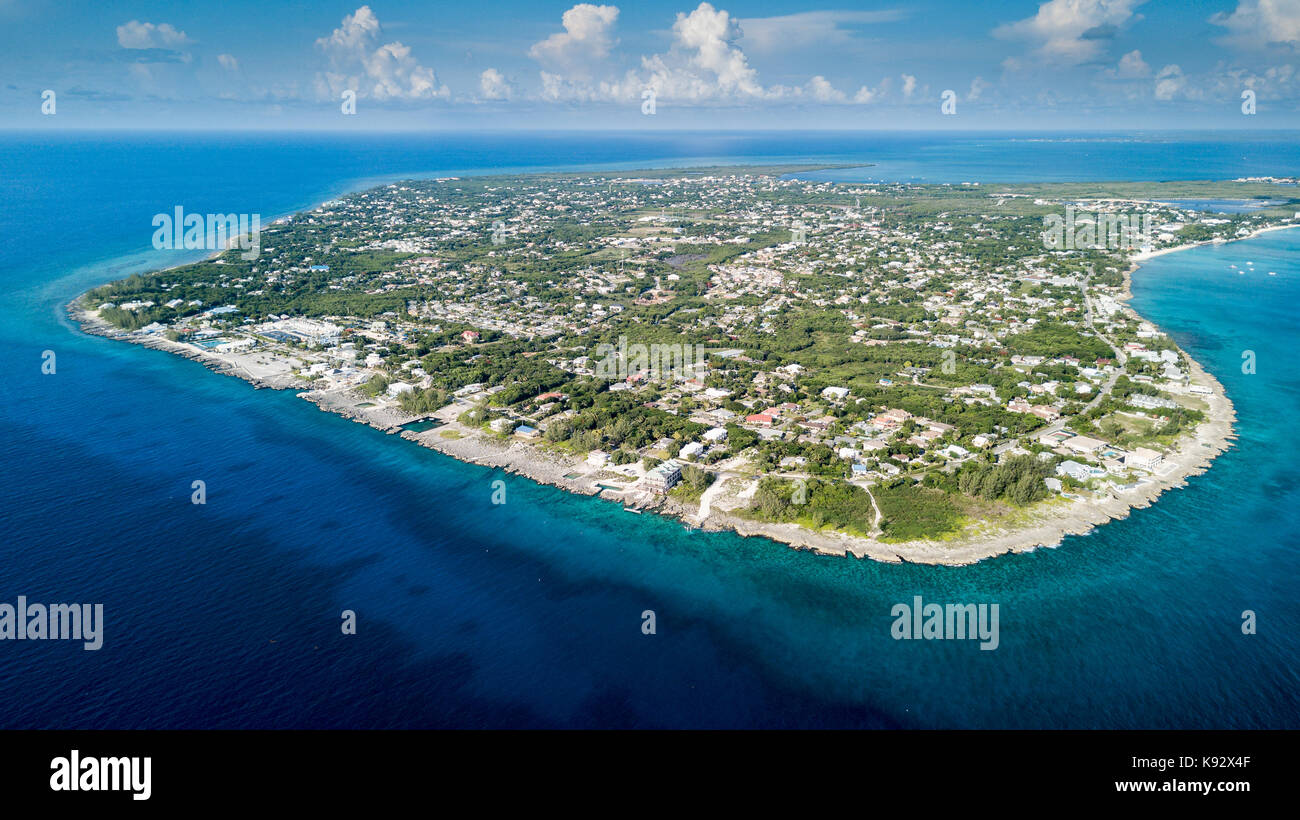 Aerial view of Grand Cayman island in the Caribbean Stock Photo - Alamy