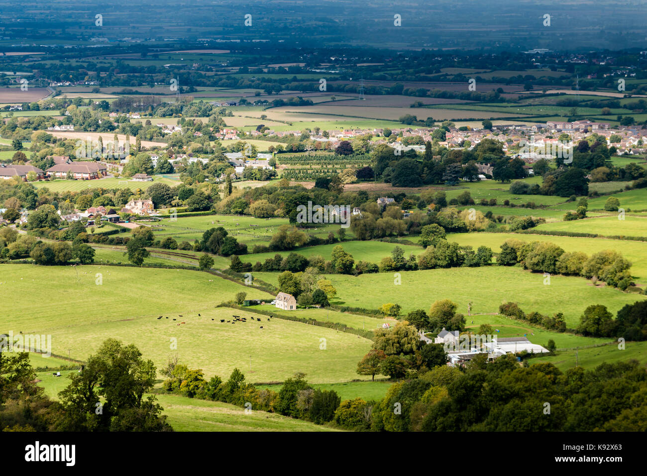 Aerial view of rural farmland in the Cotswolds, England Stock Photo - Alamy