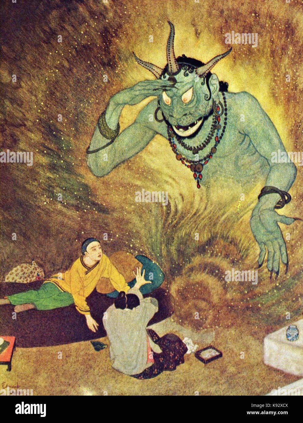 Edmund Dulac illustration - The Arabian nights Sinbad Stock Photo - Alamy