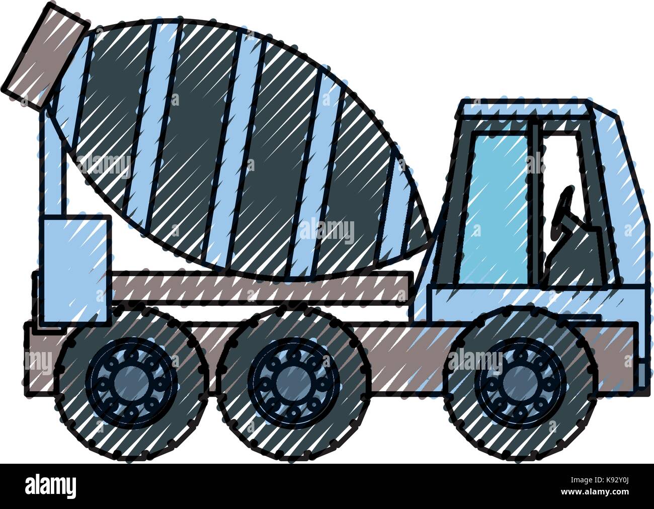 cement truck vector ilustration Stock Vector Image & Art - Alamy