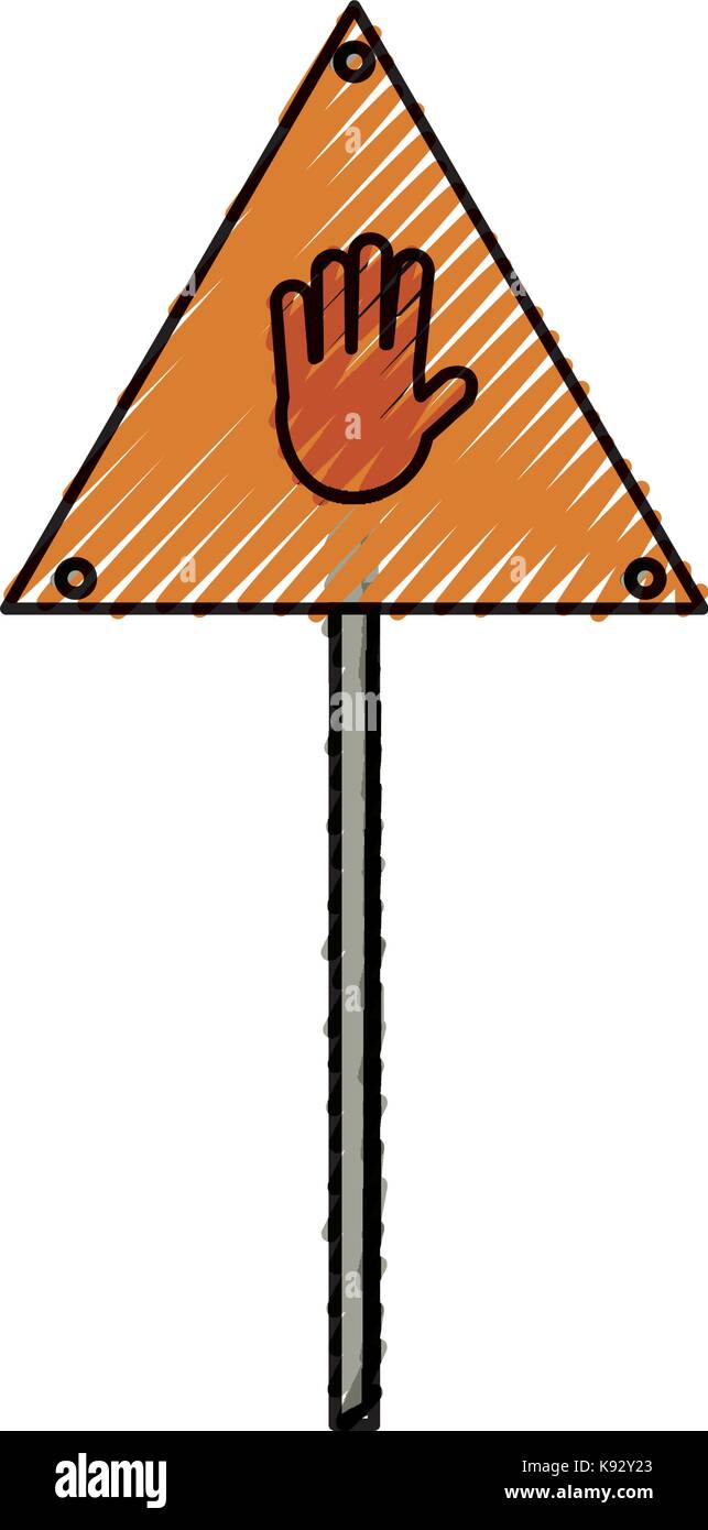 signal construction warning vector illustration Stock Vector Image ...