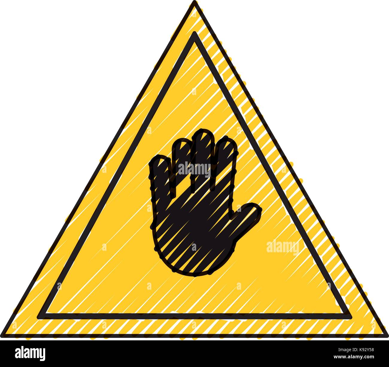 signal construction warning vector illustration Stock Vector Image ...
