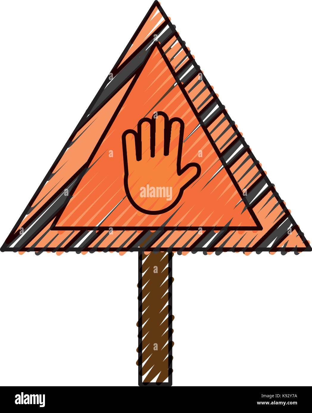 signal construction warning vector illustration Stock Vector Image ...