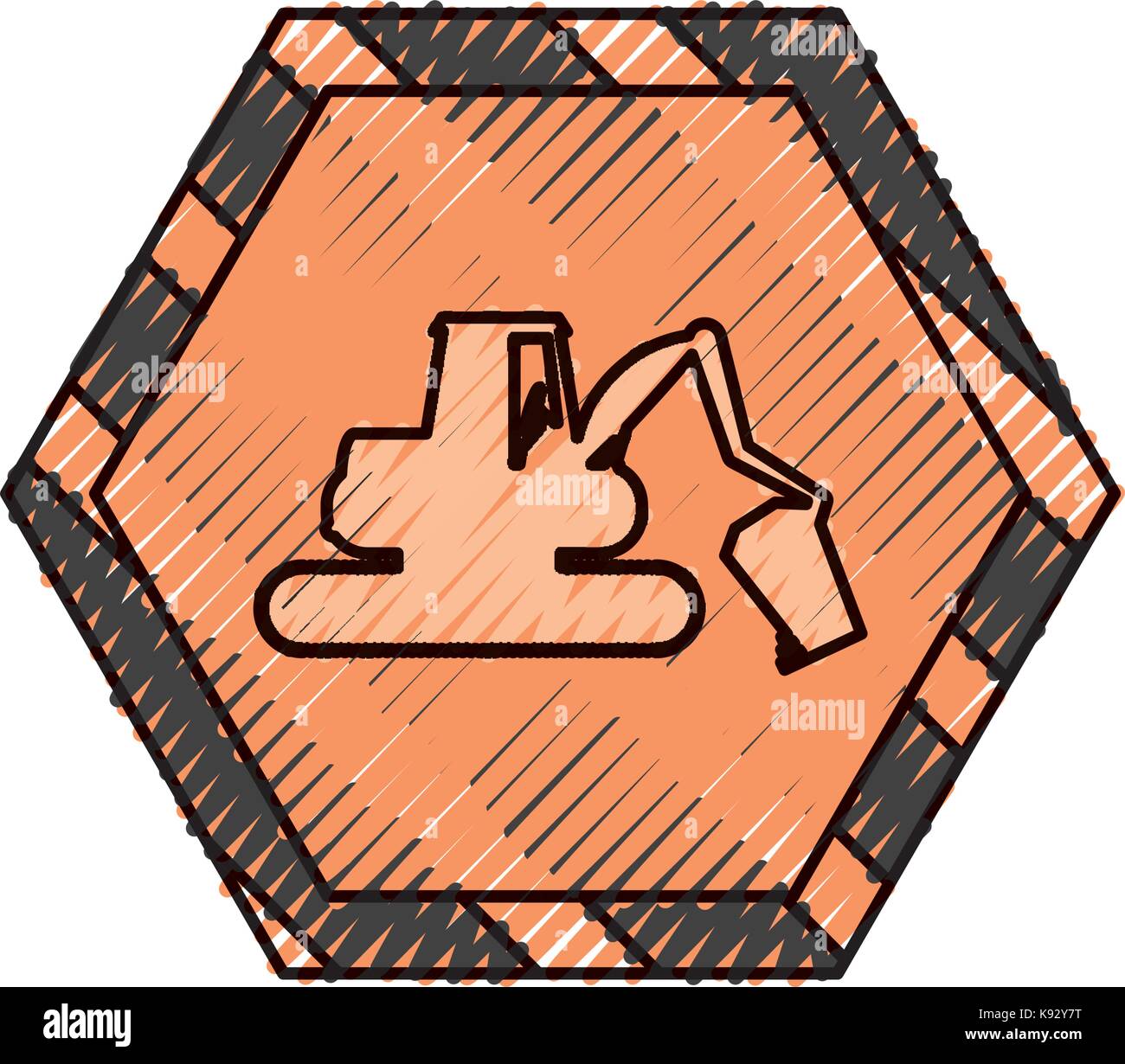 excavator signal in use vector illustration Stock Vector Image & Art ...