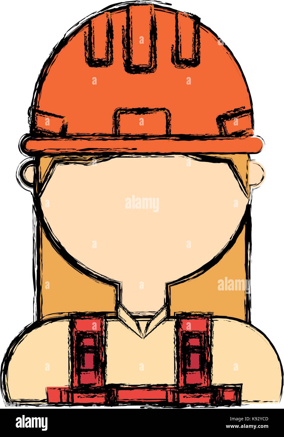 woman construction worker vector illustration Stock Vector Image & Art ...