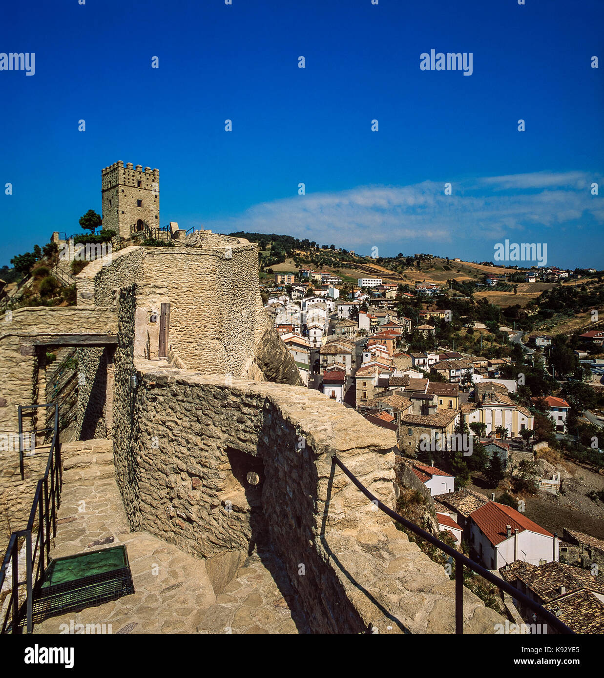Italy Abruzzo Roccascalegna The castle Stock Photo - Alamy
