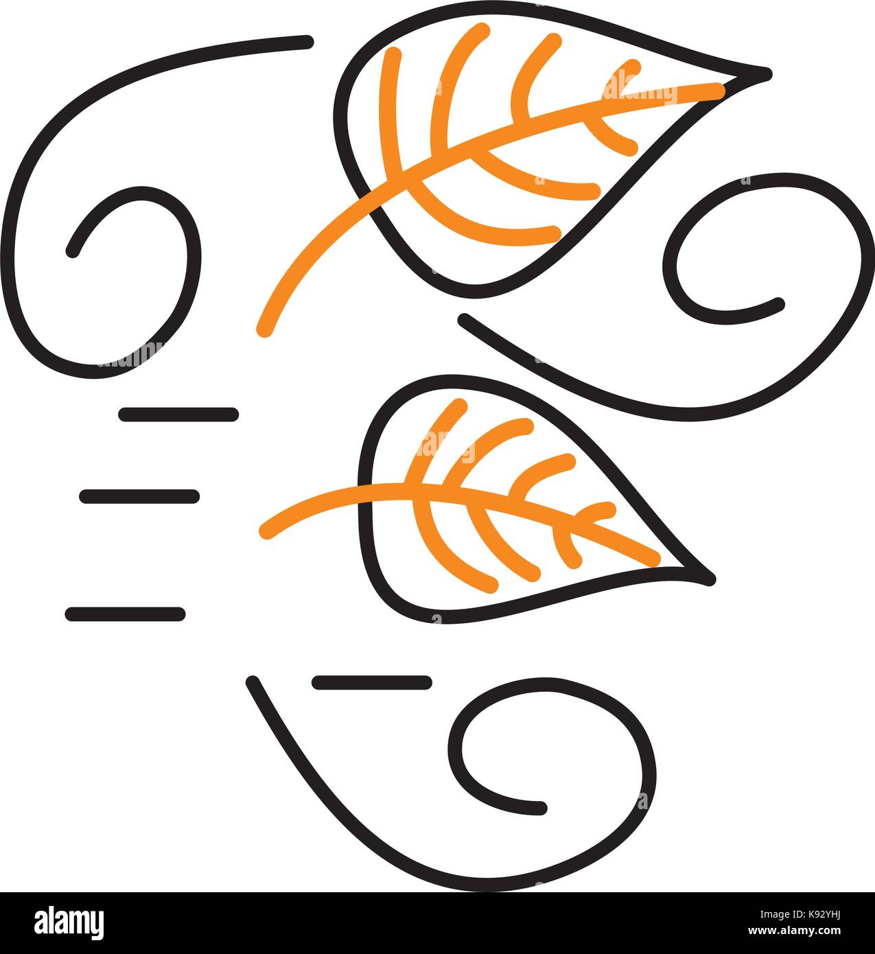 autumn leaves wind season nature concept Stock Vector Image & Art - Alamy