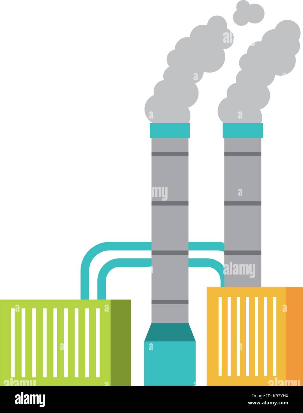 pollution from factory smoking industrial concept Stock Vector Image ...