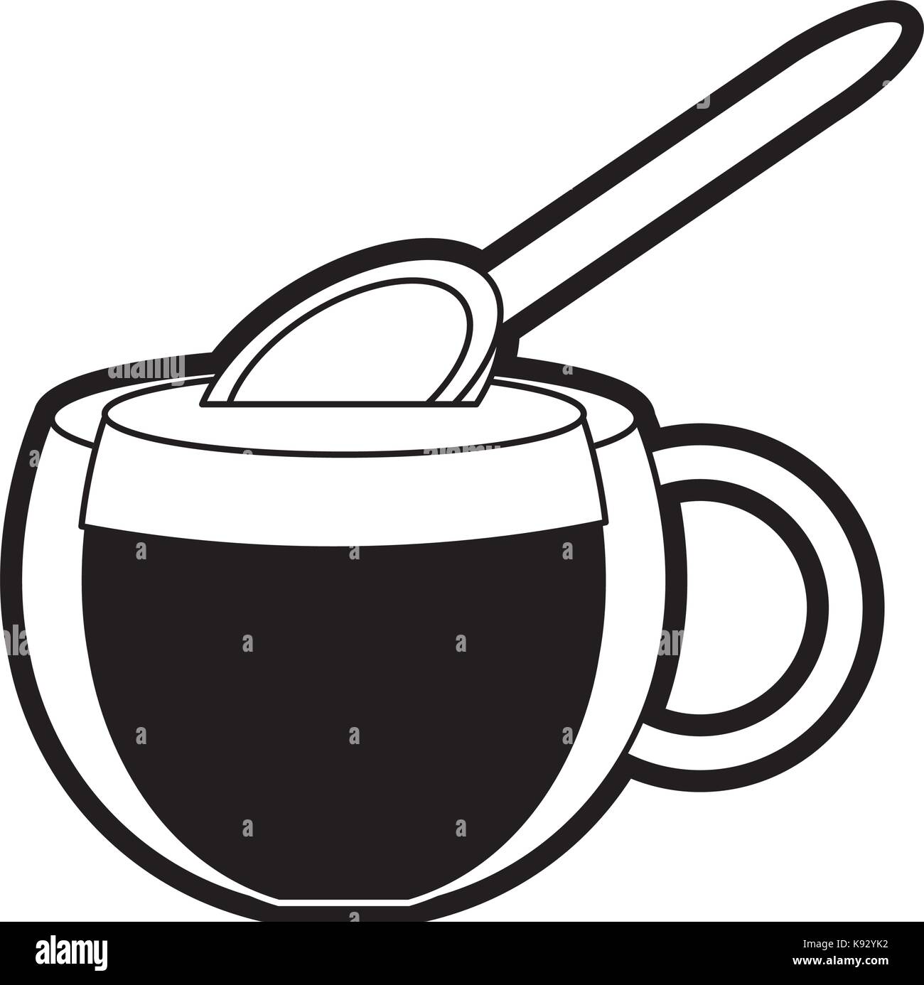 coffee cup and spoon vector illustration Stock Vector Image & Art - Alamy