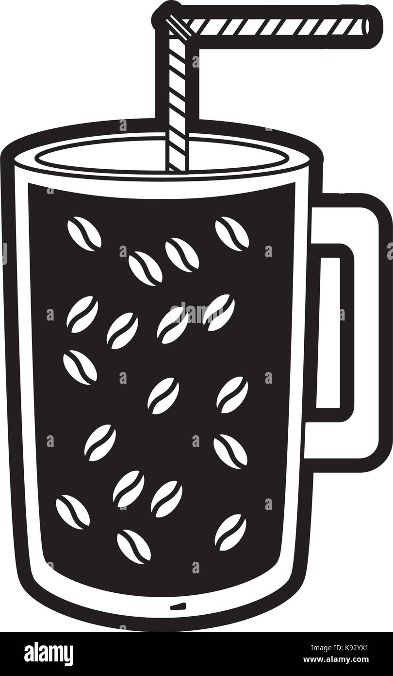 iced coffee vector illustration Stock Vector Image & Art - Alamy