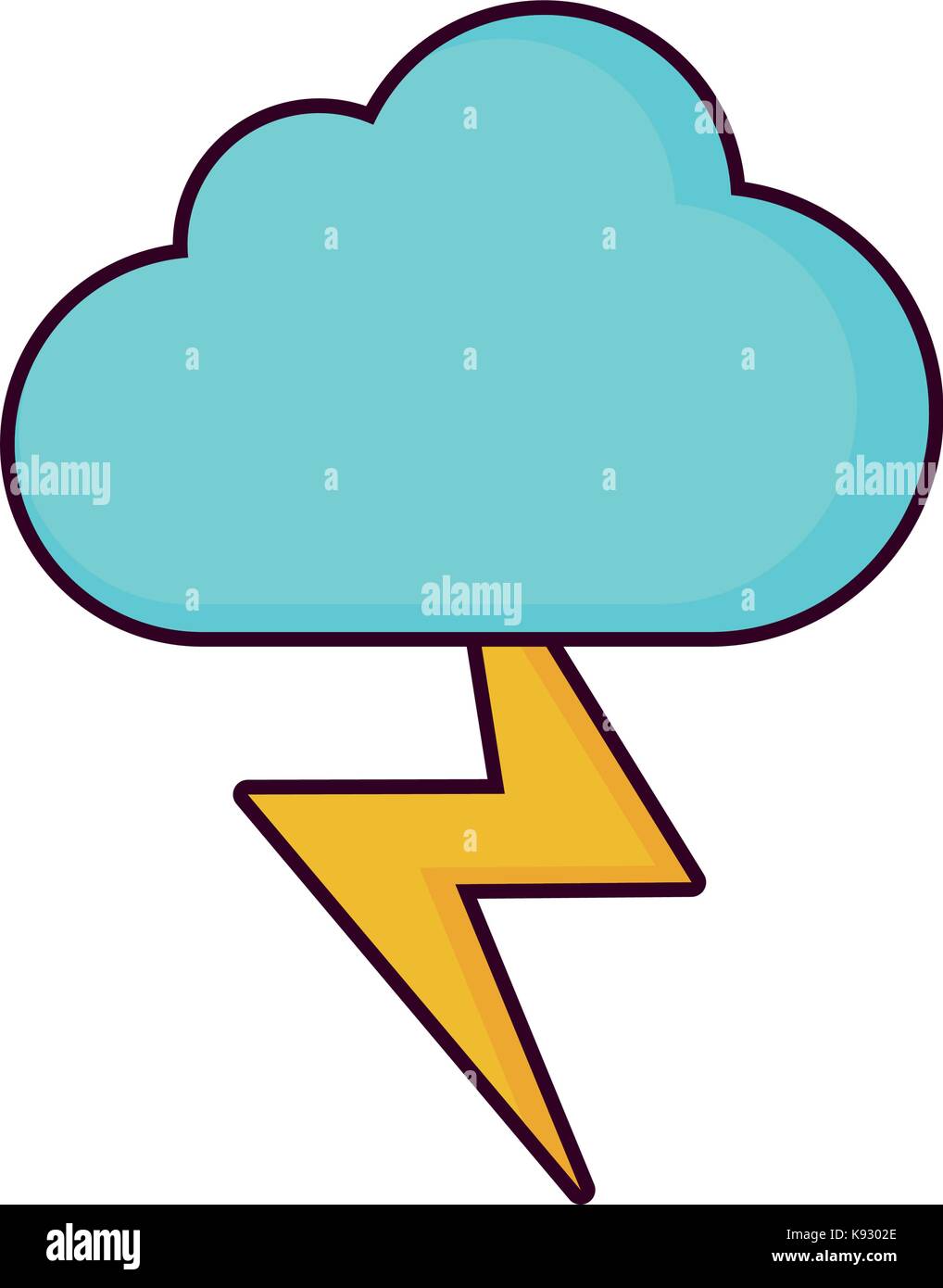 cloud and thunder icon Stock Vector Image & Art - Alamy
