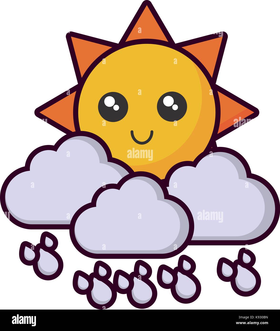 sun and cloud icon Stock Vector Image & Art - Alamy