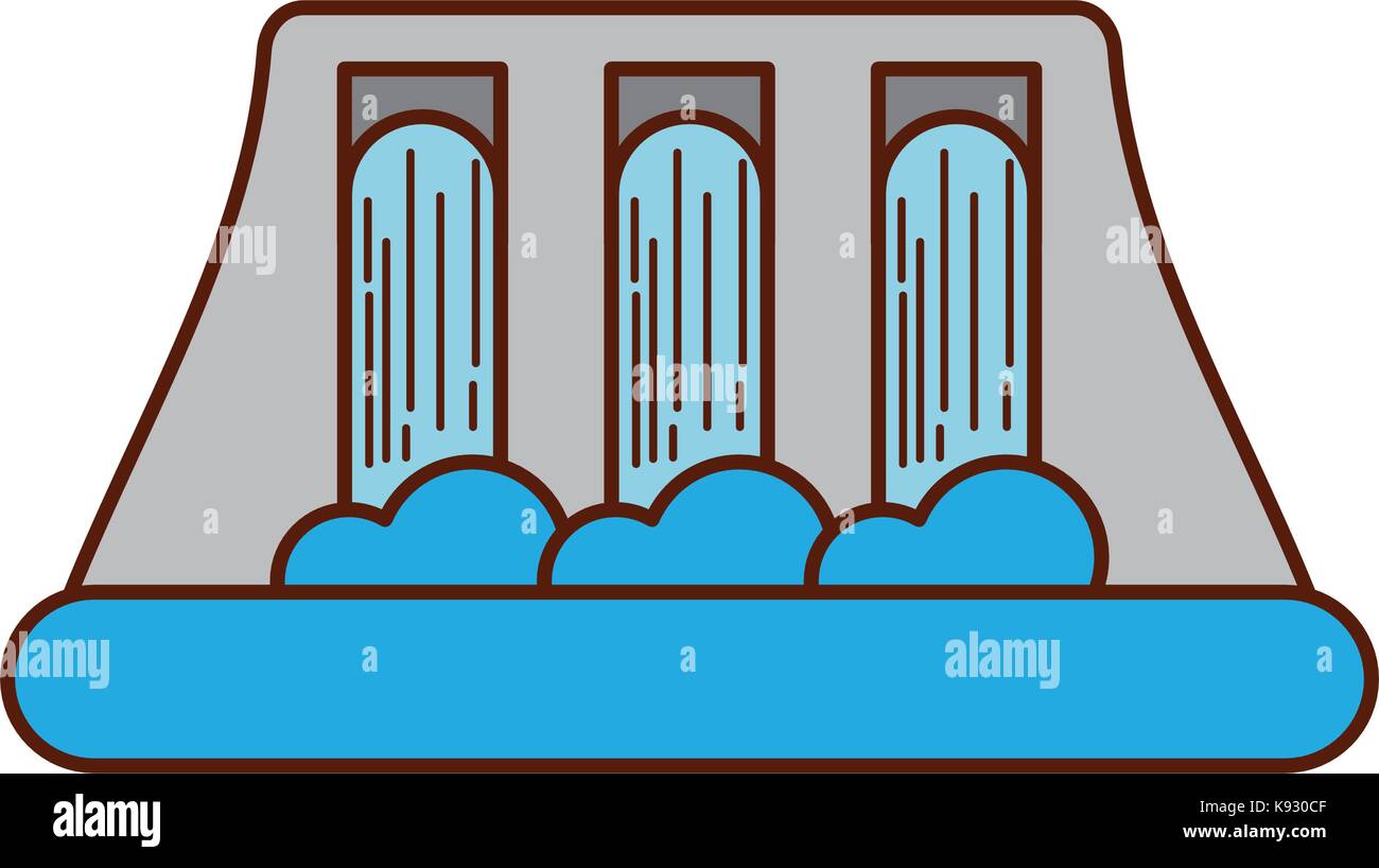 View hydro electric power station Stock Vector Images - Alamy